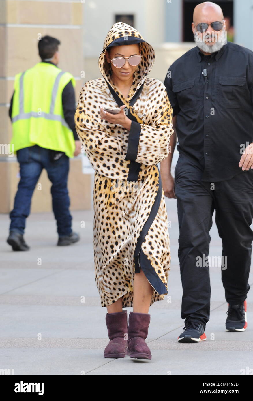Mel B arrives at 'America's Got Talent' in a leopard robe Featuring ...