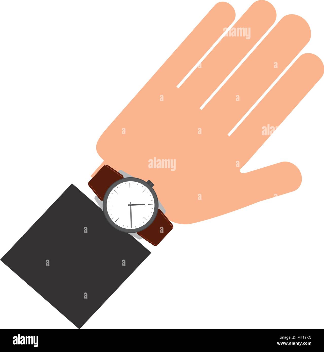 hand with wristwatch masculine isolated icon Stock Vector Image & Art ...