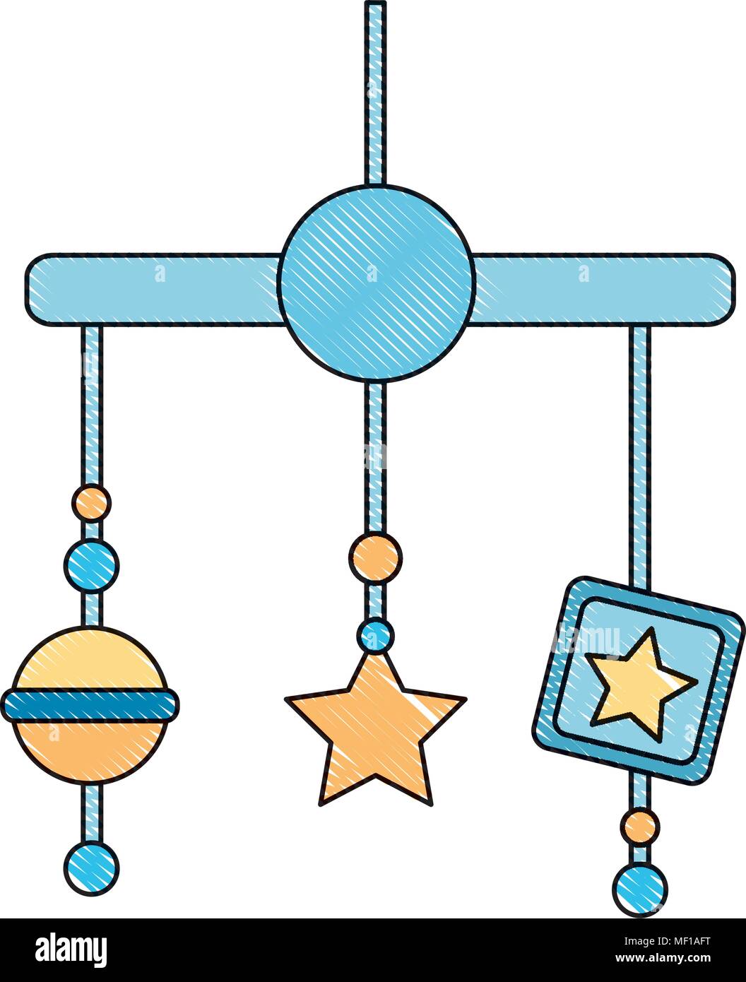 baby mobile hanging isolated icon Stock Vector Image & Art - Alamy