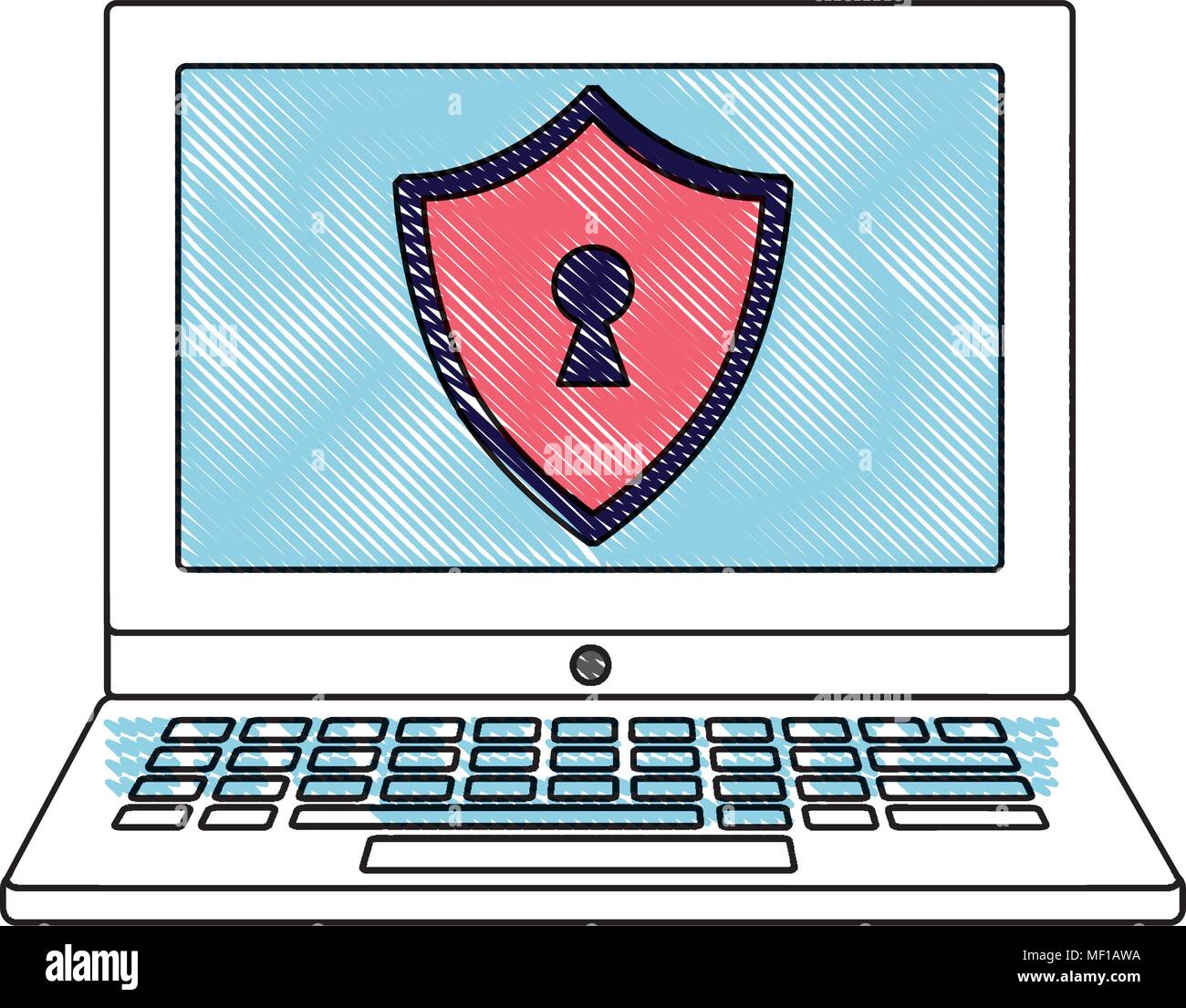 Computer display shield padlock hi-res stock photography and images - Alamy