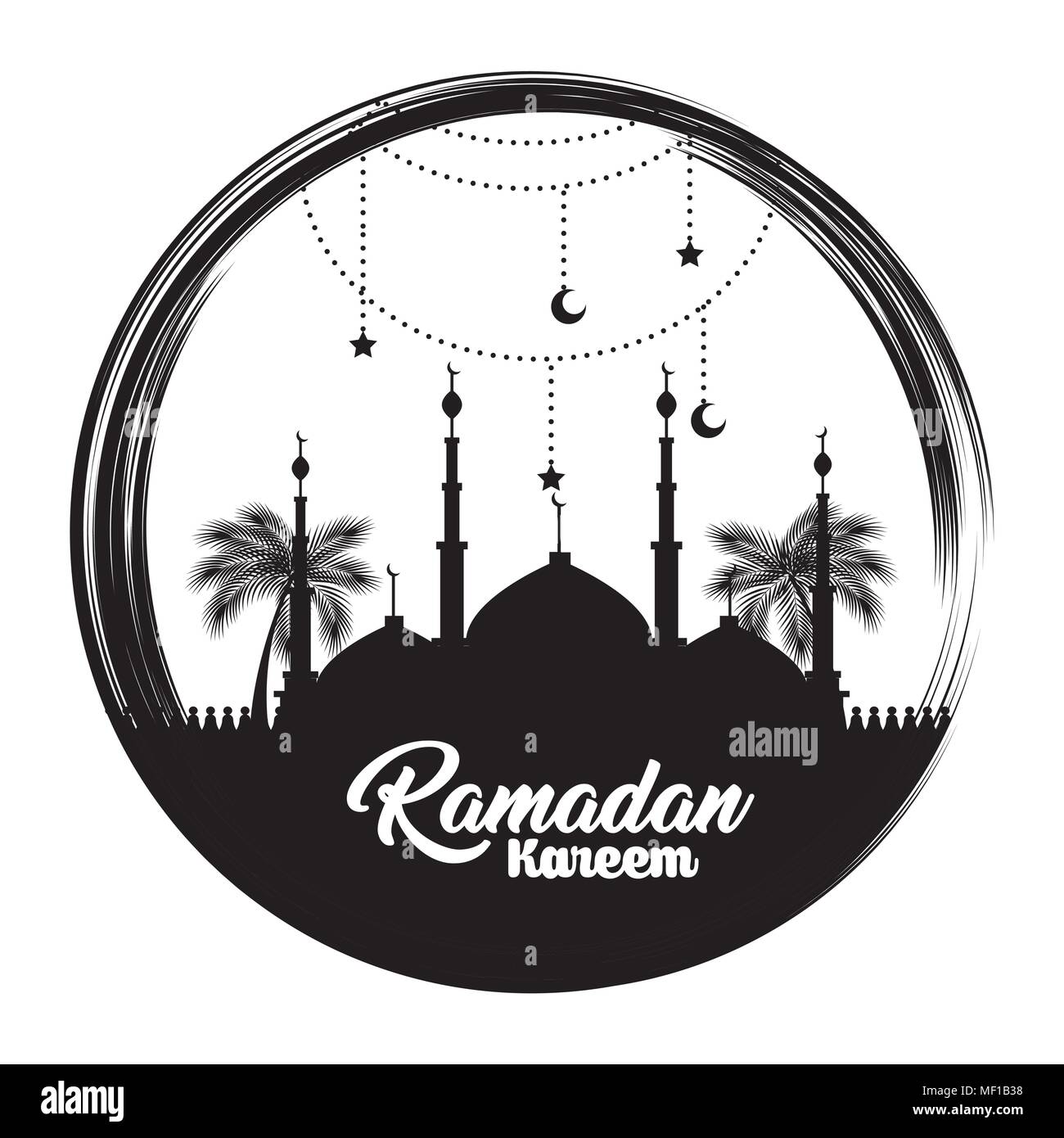 ramadan kareem card with temple building Stock Vector Image & Art - Alamy