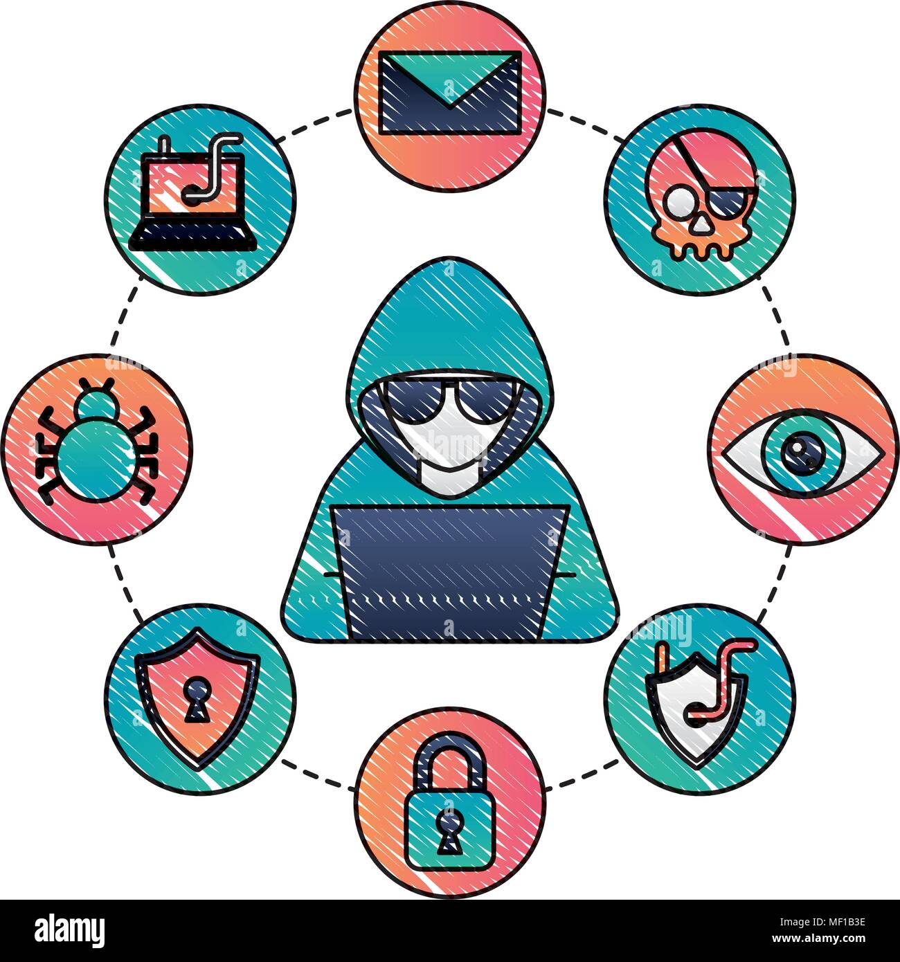 computer virus set icons Stock Vector Image & Art - Alamy