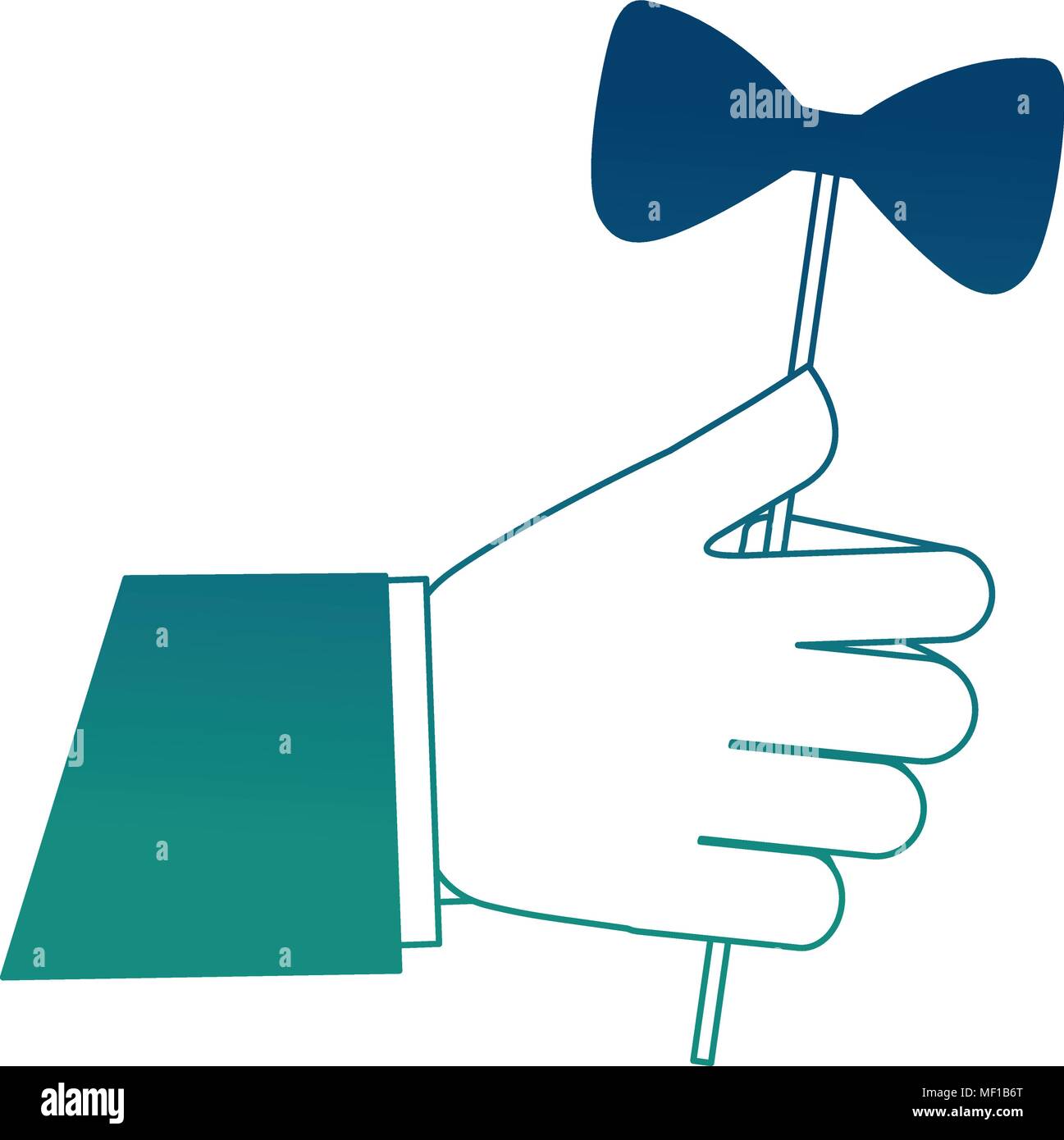 hand with bow in stick icon Stock Vector Image & Art - Alamy