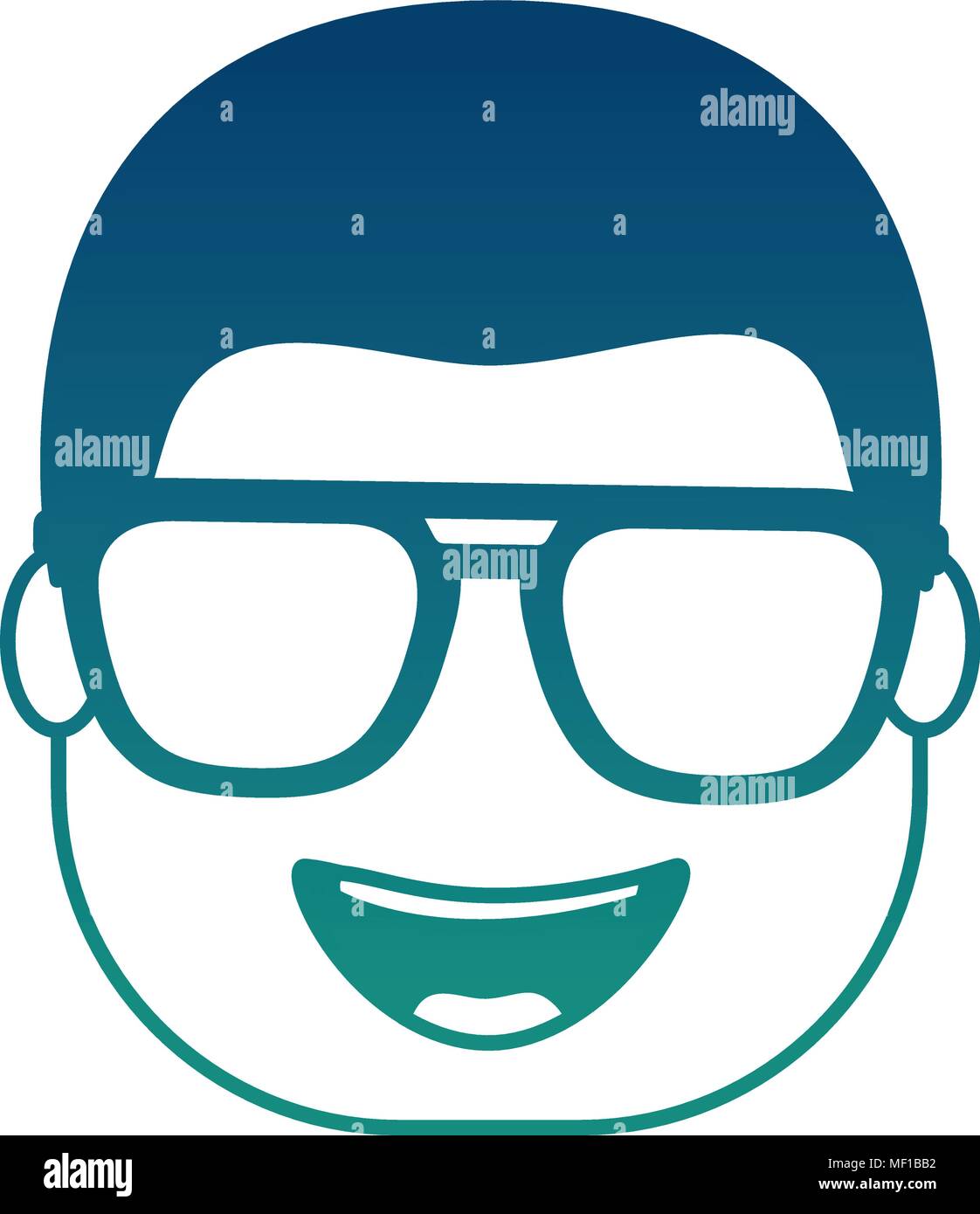 head man with sunglasses icon Stock Vector Image & Art - Alamy