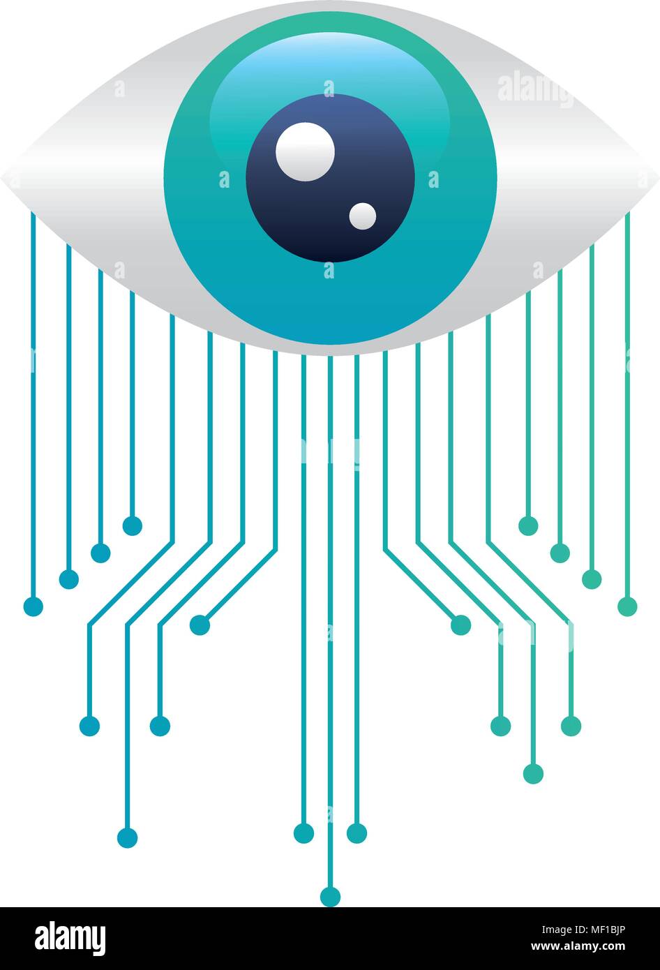 eye human with circuit electric Stock Vector Image & Art - Alamy