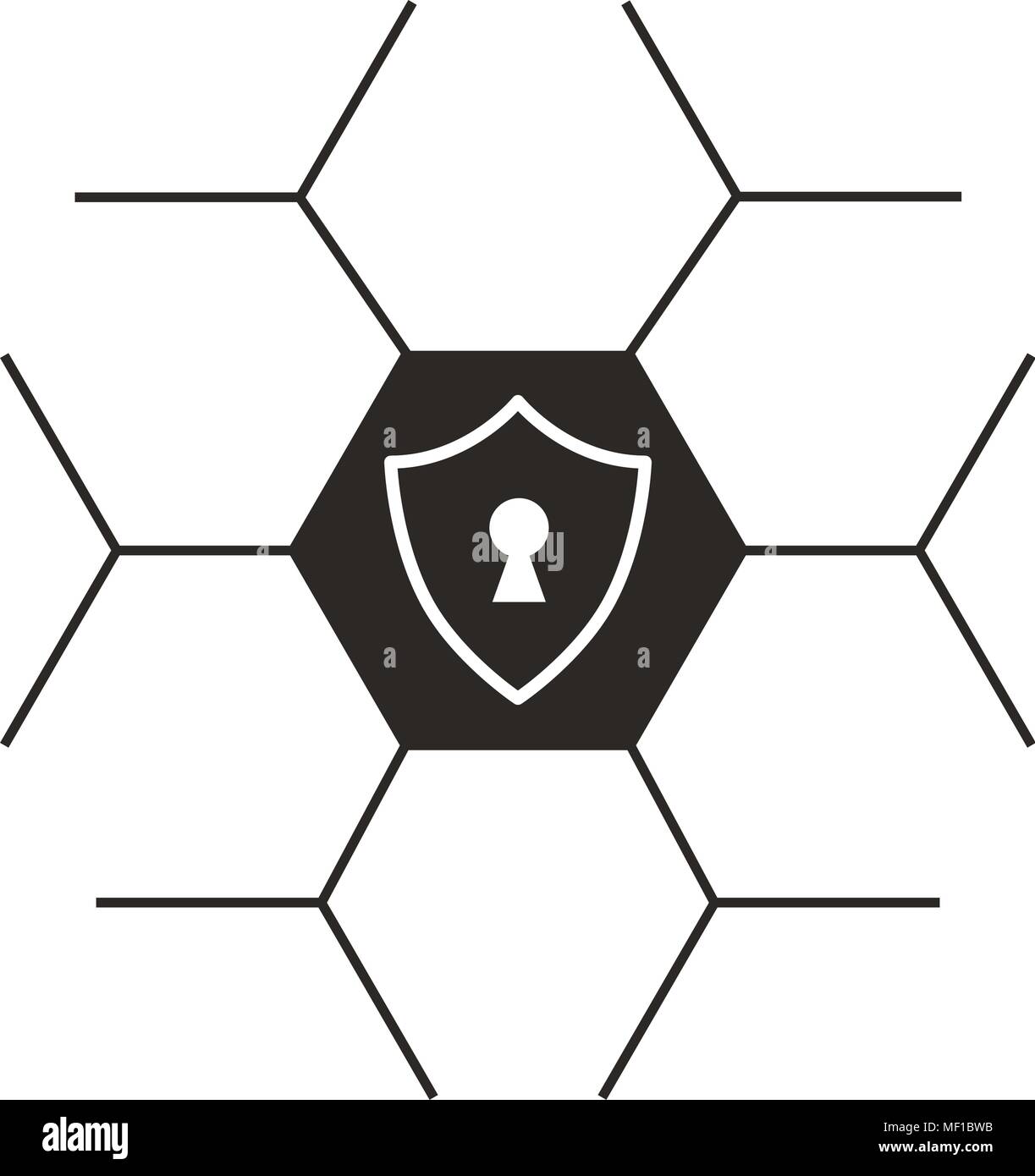 Shield guard padlock hole Stock Vector Images - Alamy