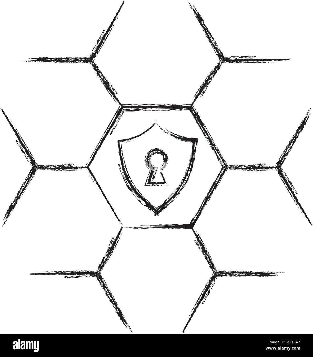 Secured shield risk icon Cut Out Stock Images & Pictures - Alamy