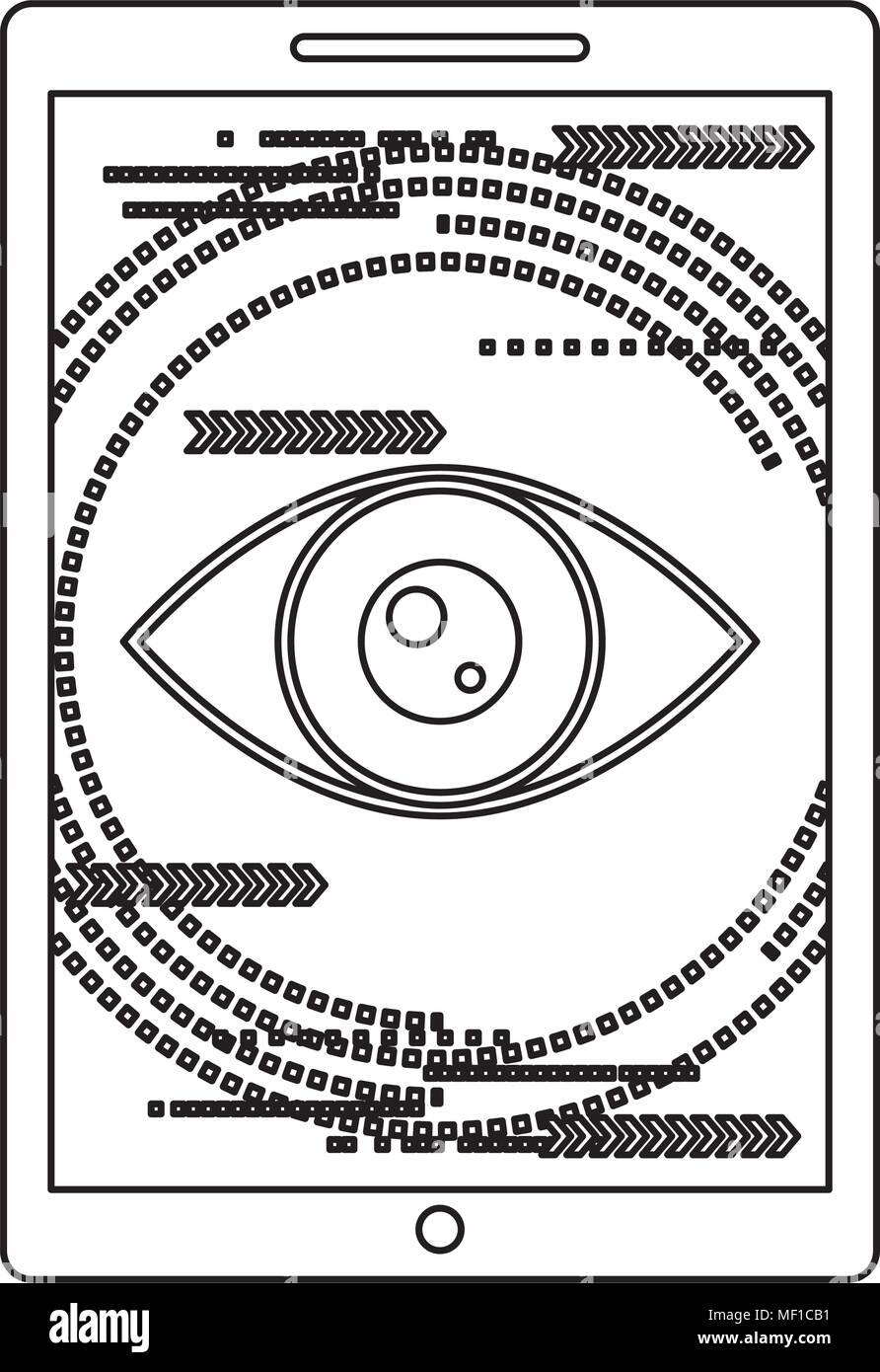 smartphone with eye human Stock Vector Image & Art - Alamy