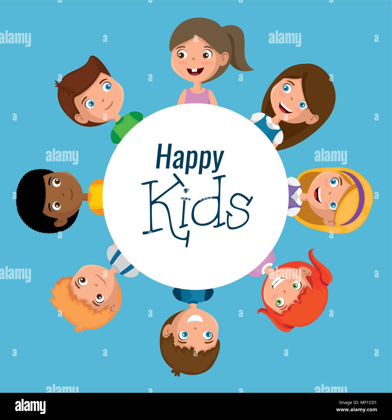 group of happy kids characters Stock Vector Image & Art - Alamy