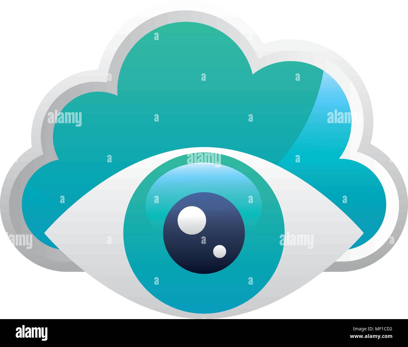 cloud computing with eye human Stock Vector Image & Art - Alamy