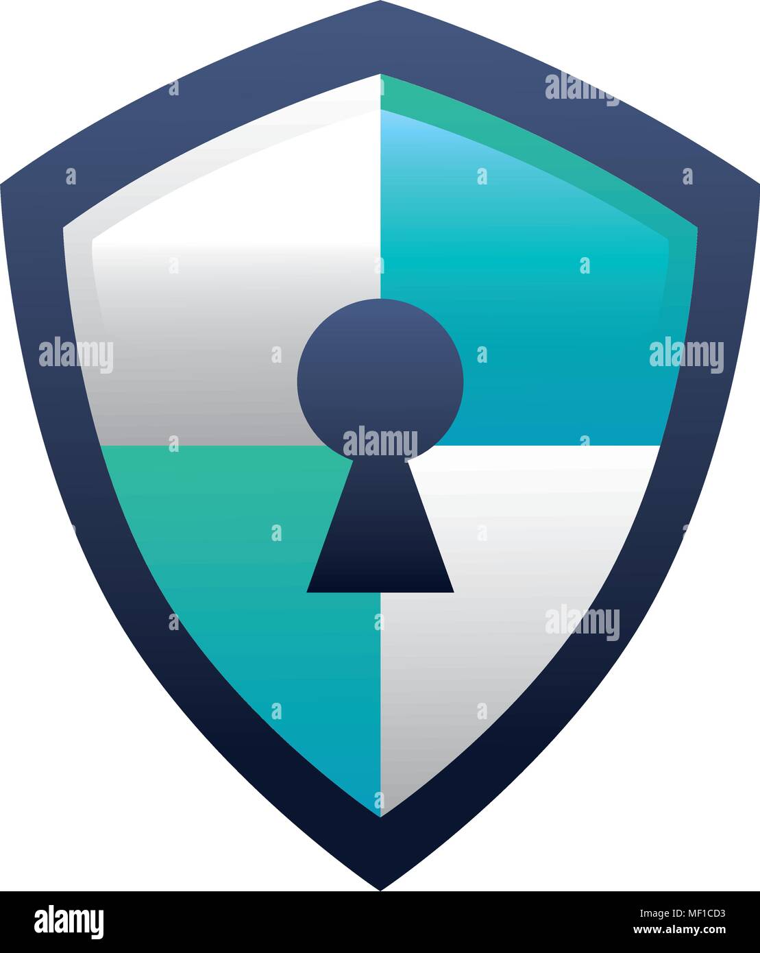 shield guard with padlock hole Stock Vector Image & Art - Alamy