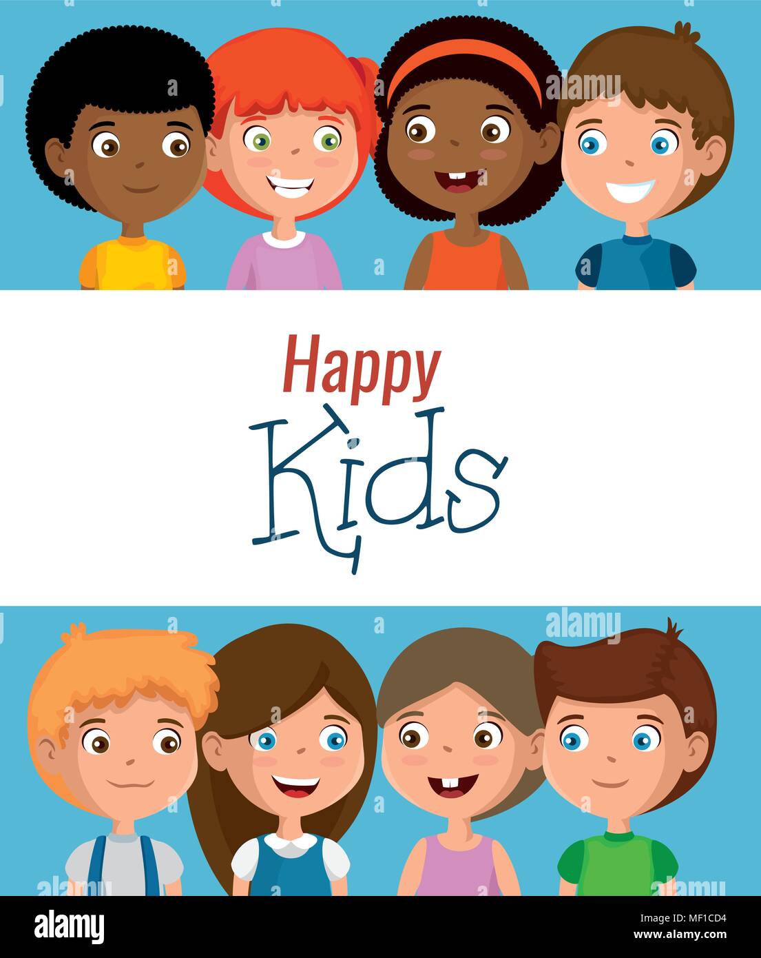 group of happy kids characters Stock Vector Image & Art - Alamy