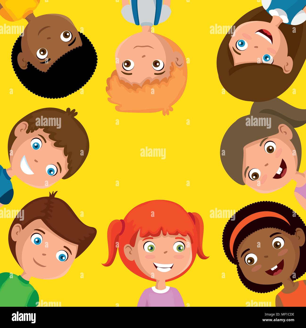 group of happy kids characters Stock Vector Image & Art - Alamy