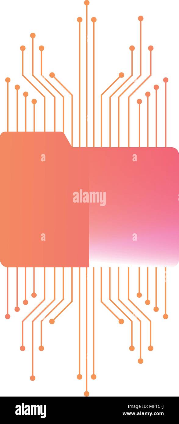folder document with electric circuit Stock Vector Image & Art - Alamy