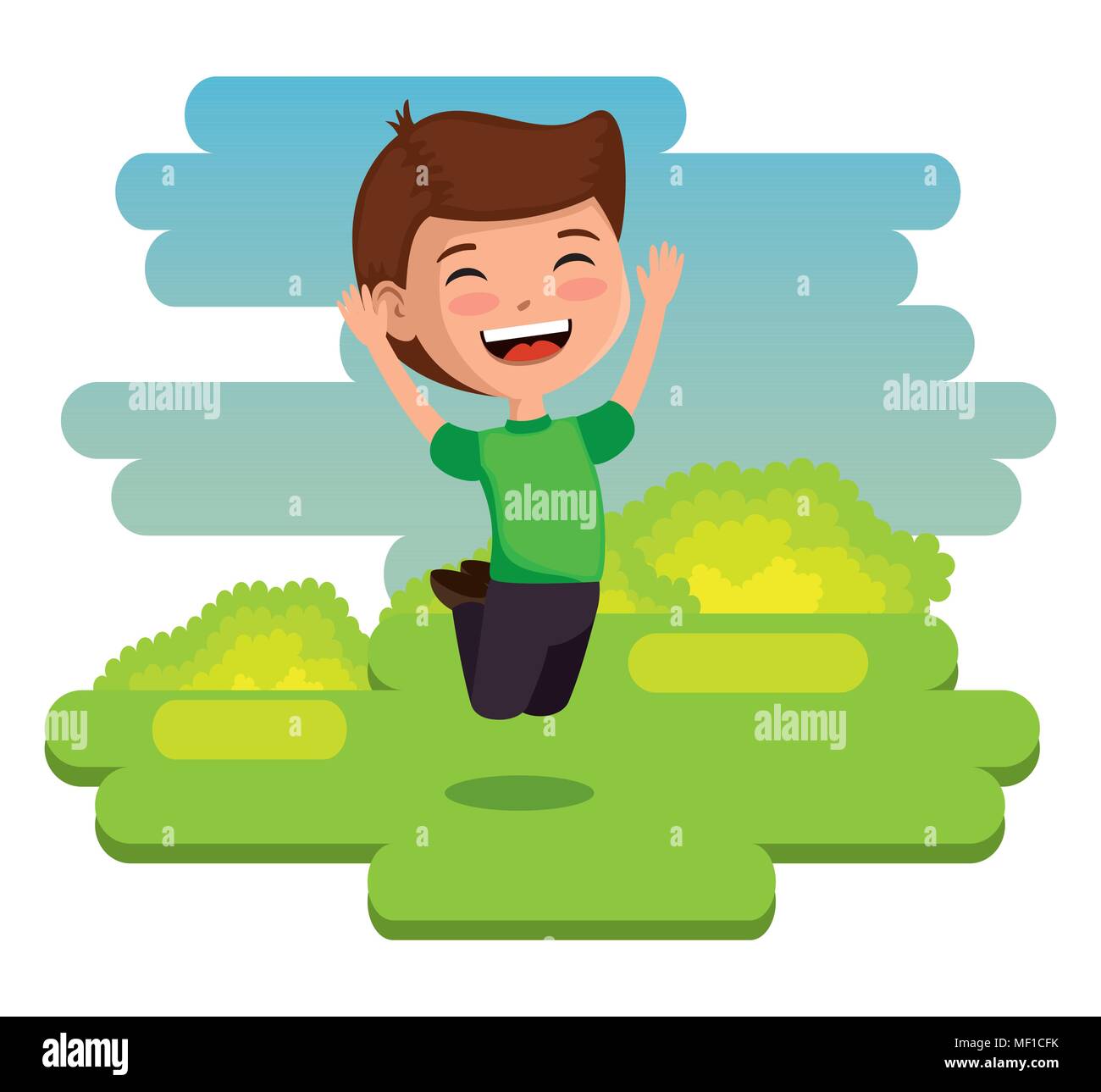 little boy happy character Stock Vector Image & Art - Alamy