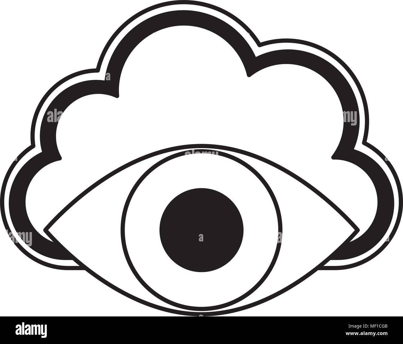 cloud computing with eye human Stock Vector Image & Art - Alamy