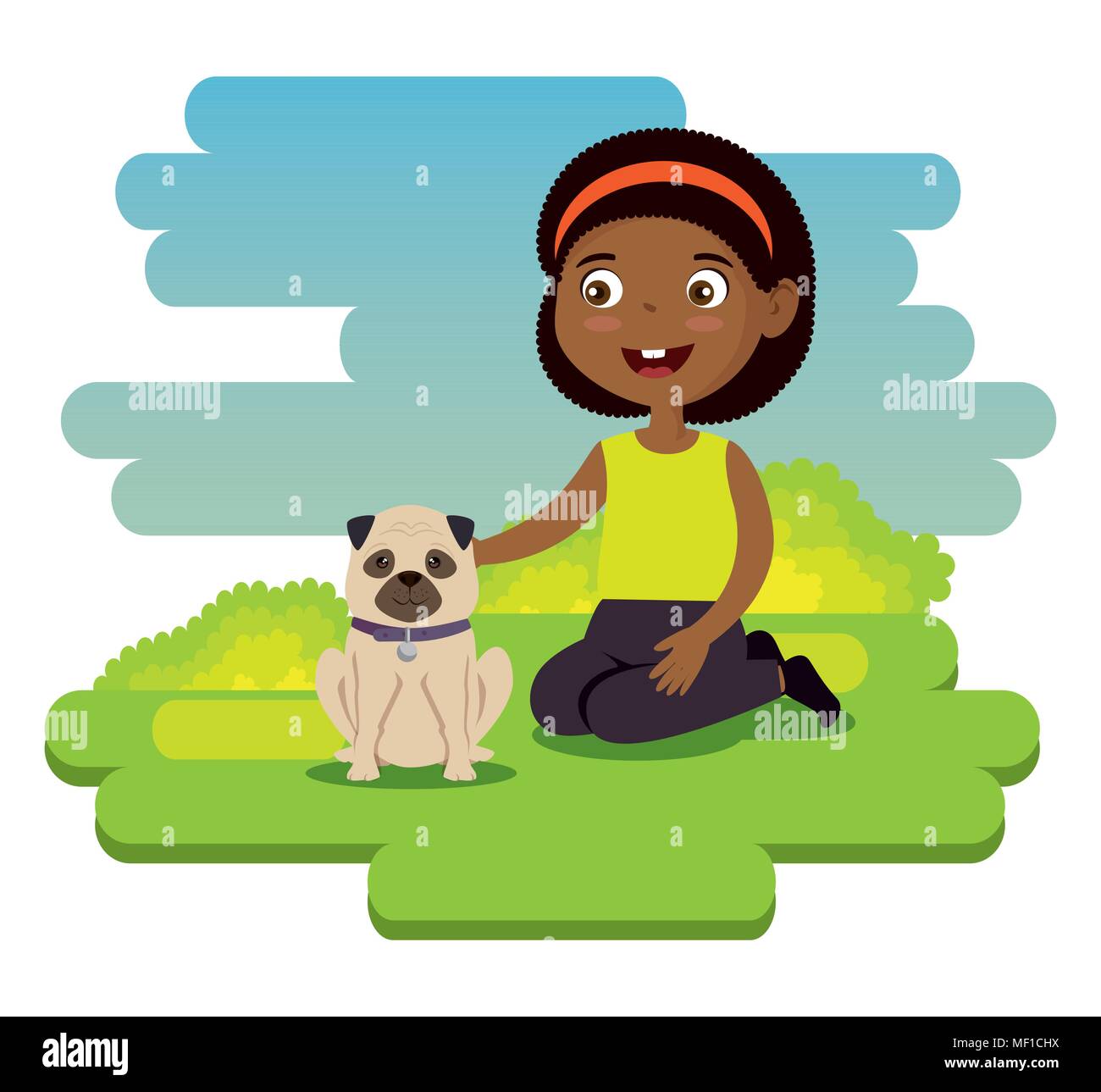 little girl happy character Stock Vector Image & Art - Alamy