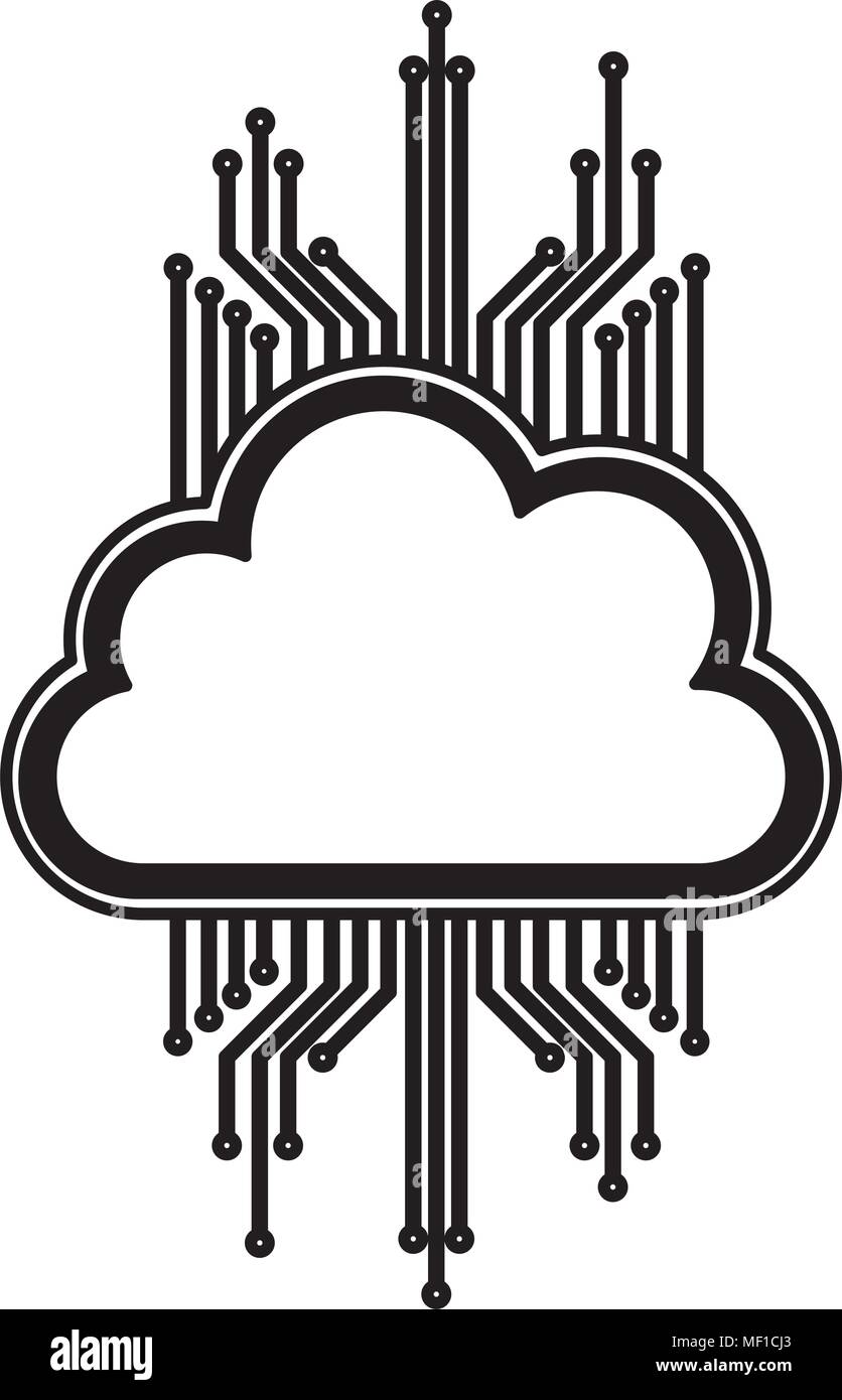 cloud computing electric circuit Stock Vector Image & Art - Alamy