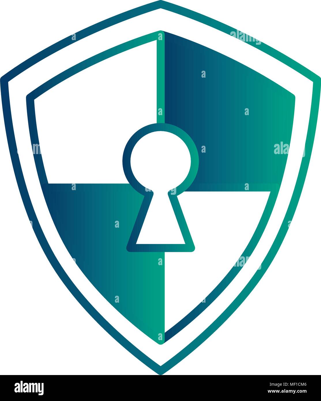 shield guard with padlock hole Stock Vector Image & Art - Alamy