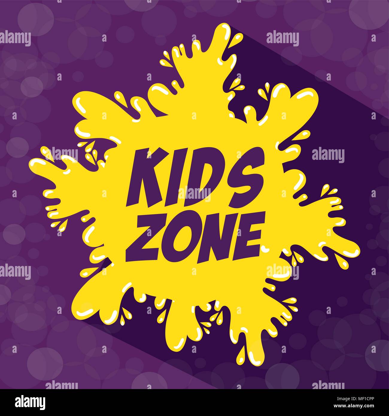 kids zone label splash icon Stock Vector Image & Art - Alamy