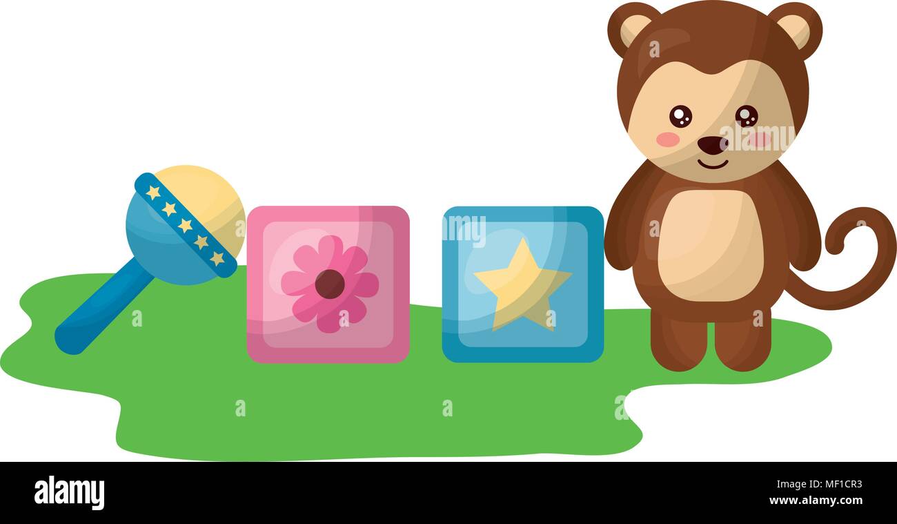 Monkey playing blocks hi-res stock photography and images - Alamy