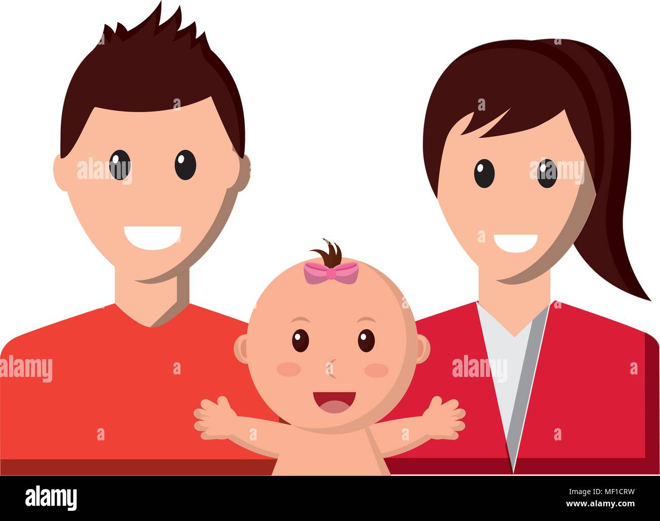 couple parents with baby girl icon Stock Vector Image & Art - Alamy