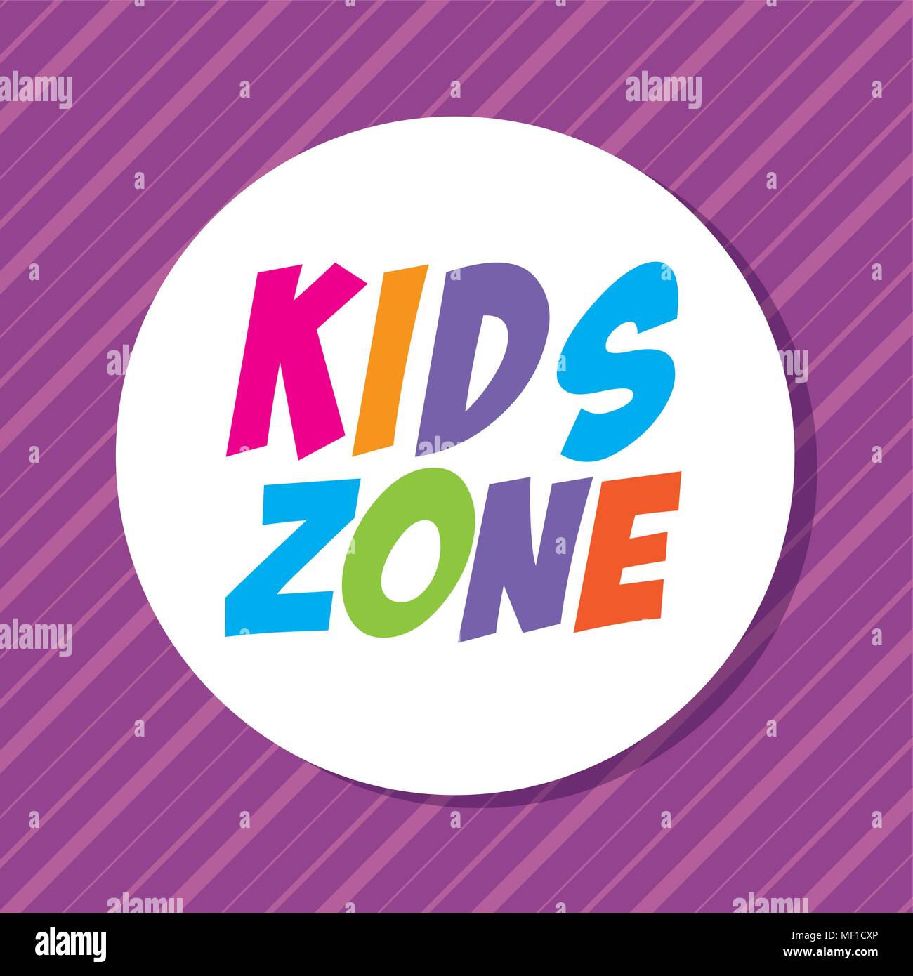 kids zone label circular Stock Vector Image & Art - Alamy