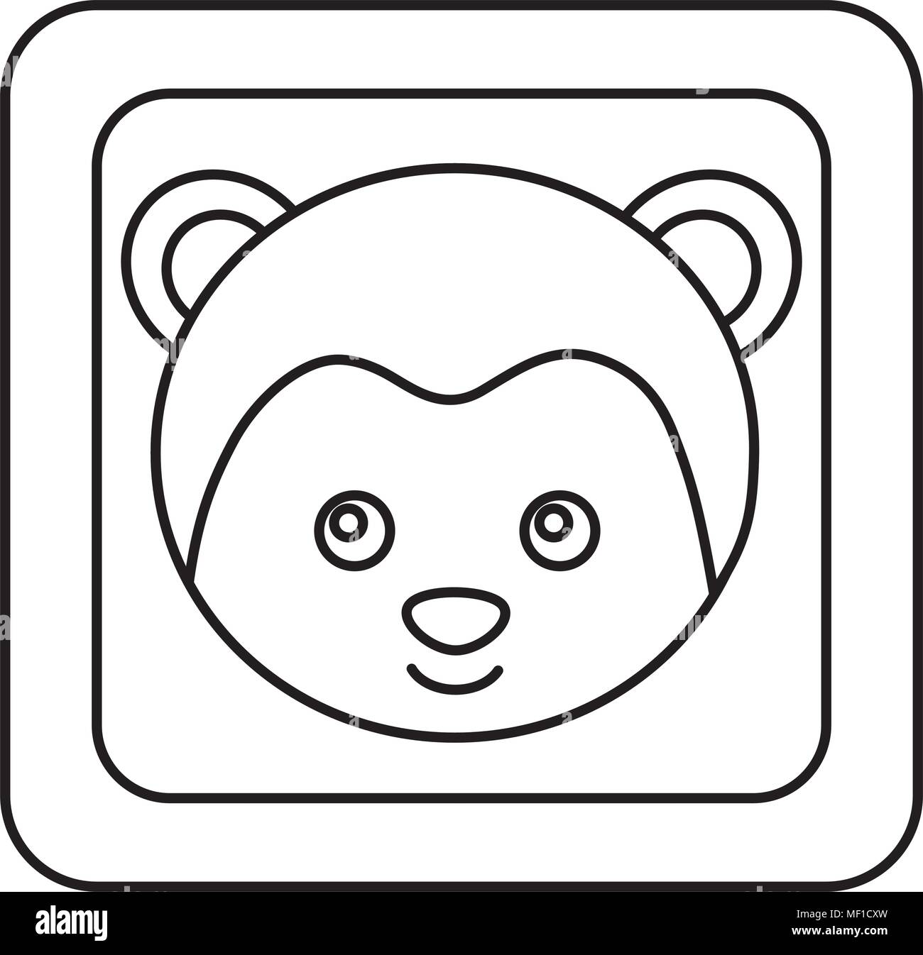 Monkey square Stock Vector Images - Alamy