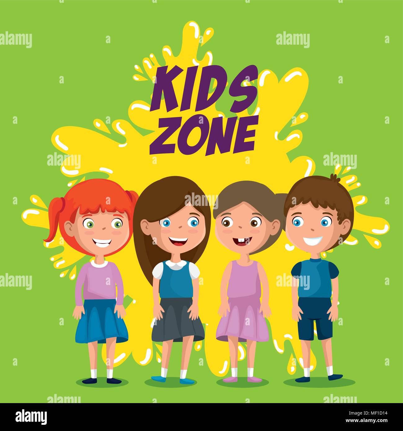 group of happy kids zone characters Stock Vector Image & Art - Alamy