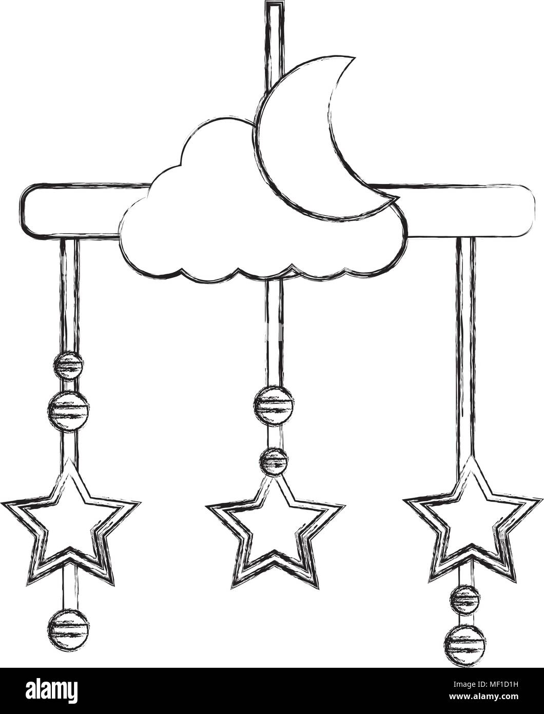 Hanging mobile moon and star hi-res stock photography and images - Alamy