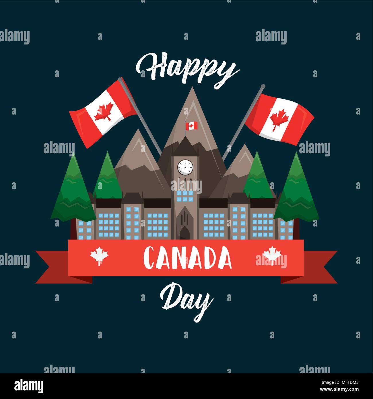 happy canada day Stock Vector Image & Art - Alamy