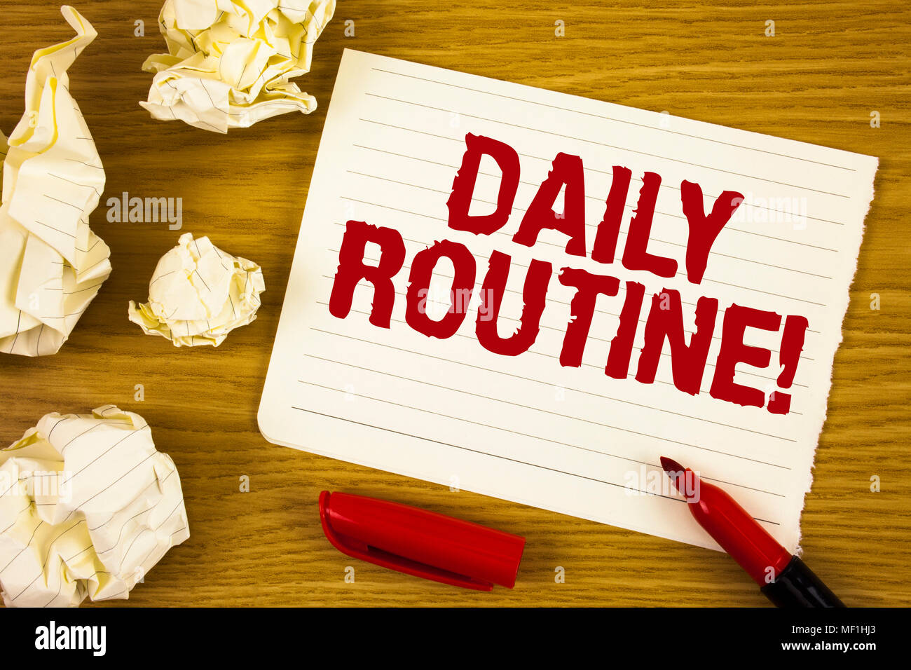 Word writing text Daily Routine Motivational Call. Business concept for ...