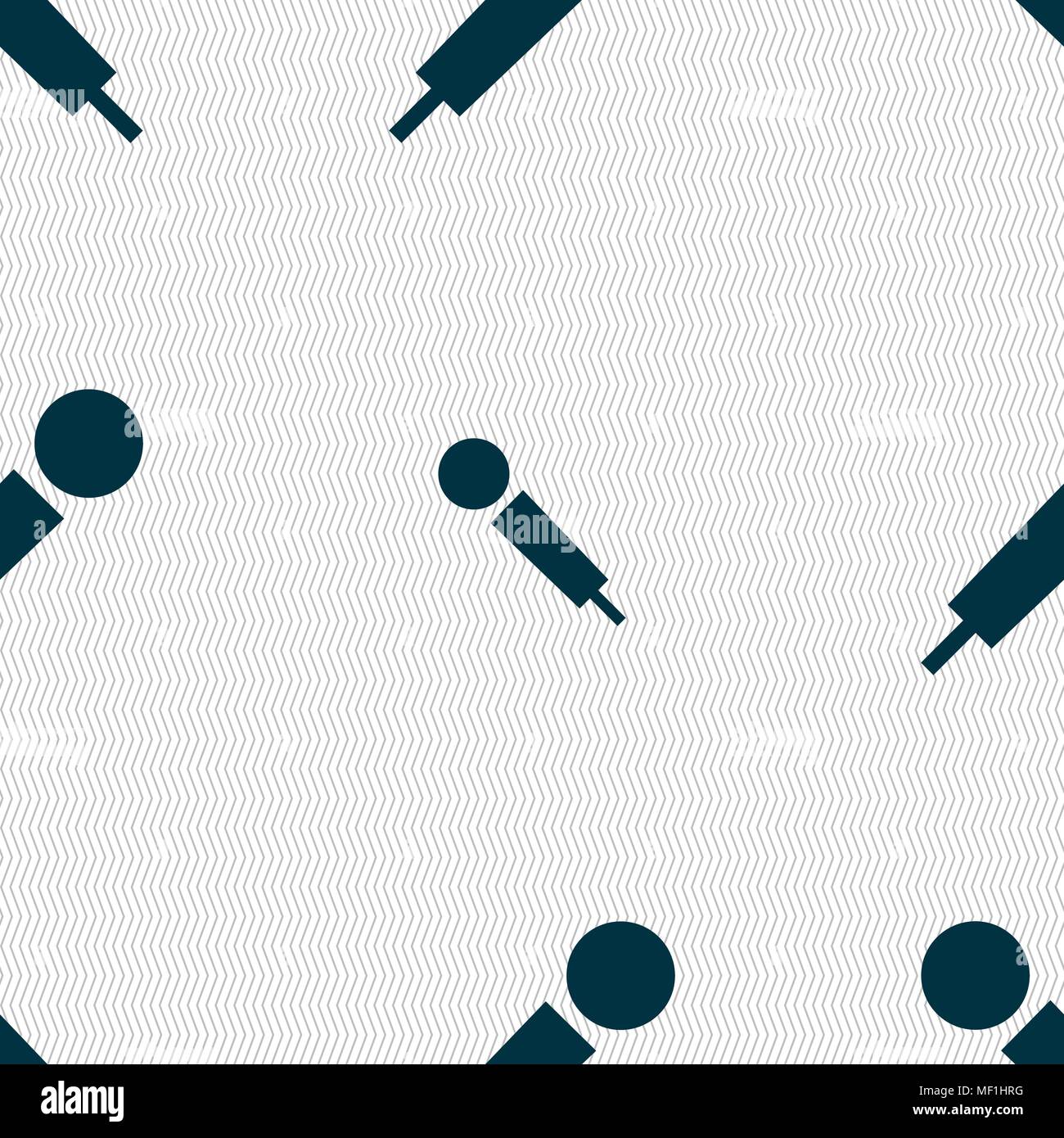 microphone icon sign. Seamless pattern with geometric texture. Vector ...