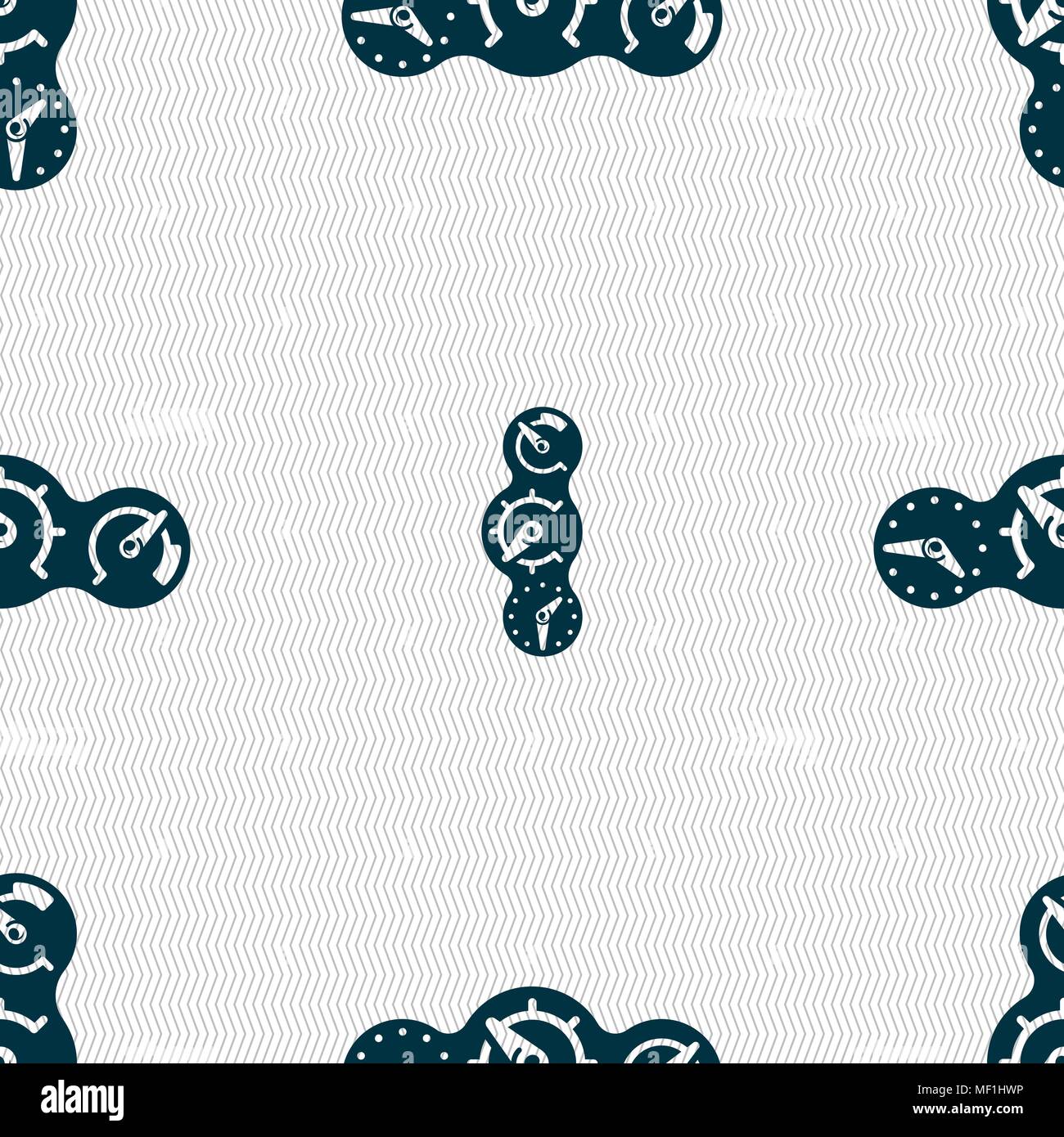 speed, speedometer icon sign. Seamless pattern with geometric texture. Vector illustration Stock ...