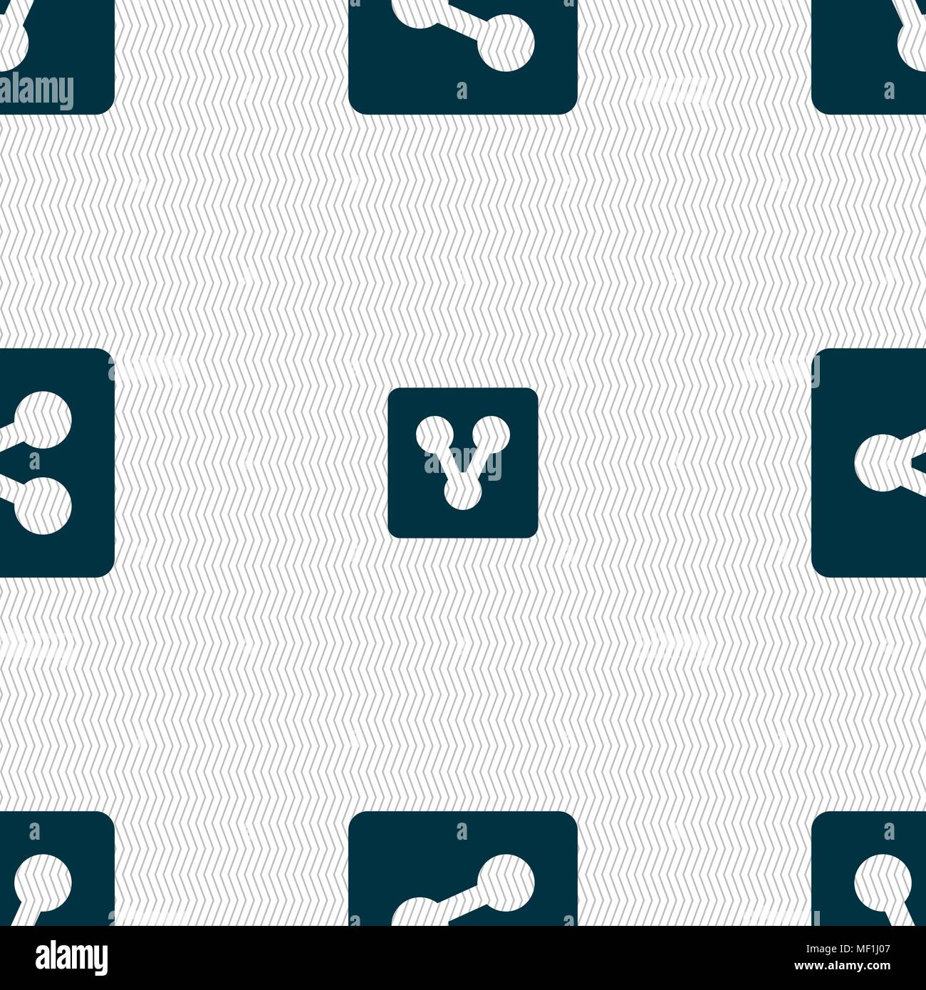 Share icon sign. Seamless pattern with geometric texture. Vector ...