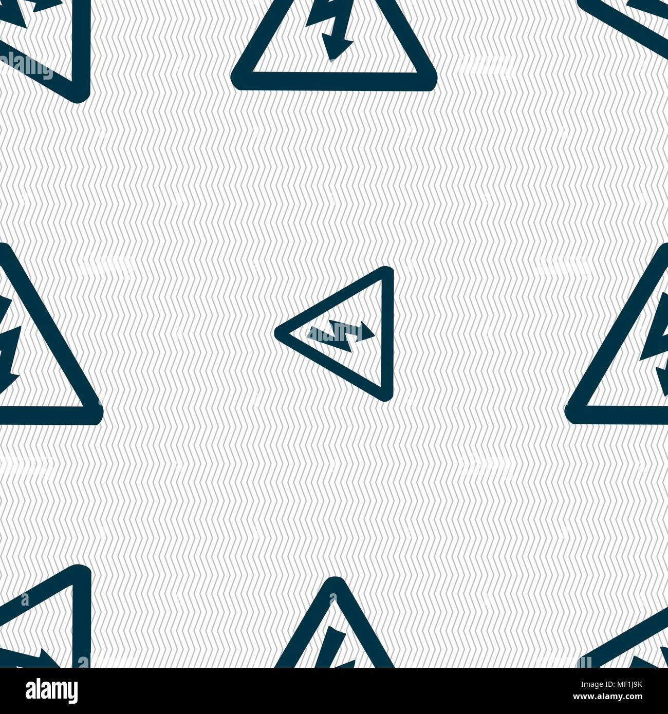 voltage icon sign. Seamless pattern with geometric texture. Vector ...