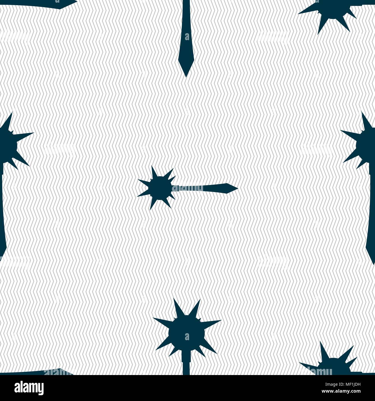 Mace icon sign. Seamless pattern with geometric texture. Vector ...