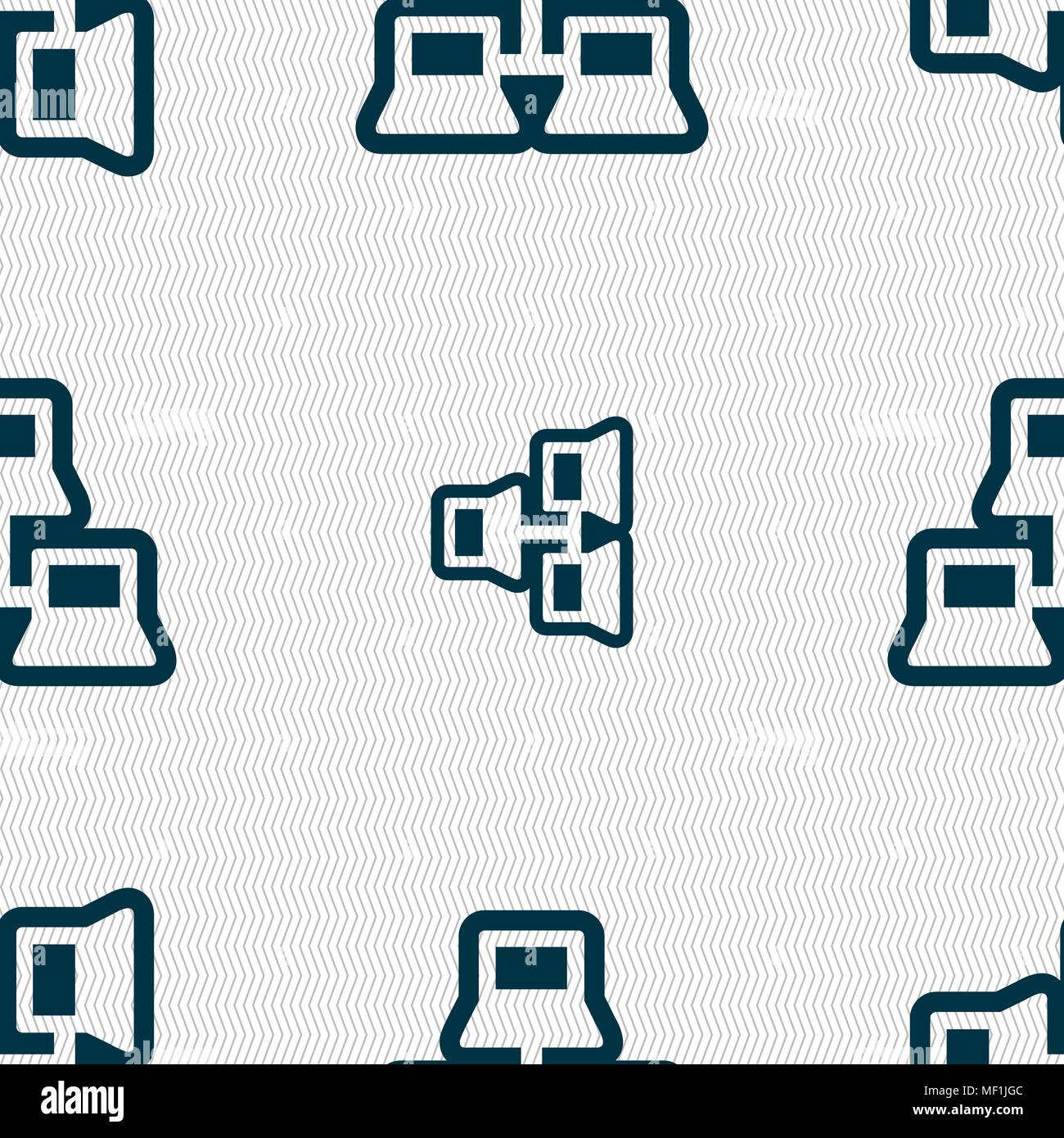 local area network icon sign. Seamless pattern with geometric texture. Vector illustration Stock ...