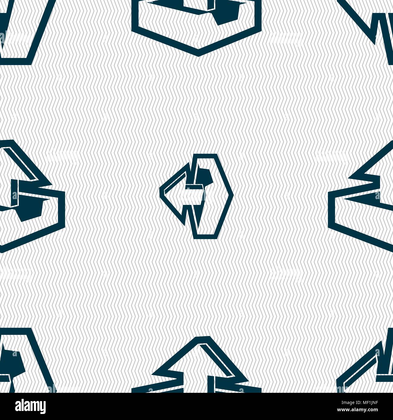 Upload icon sign. Seamless pattern with geometric texture. Vector ...