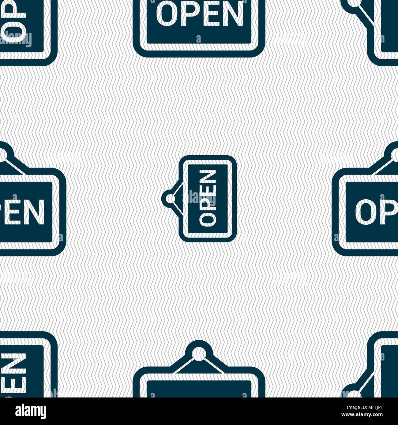 open icon sign. Seamless pattern with geometric texture. Vector ...