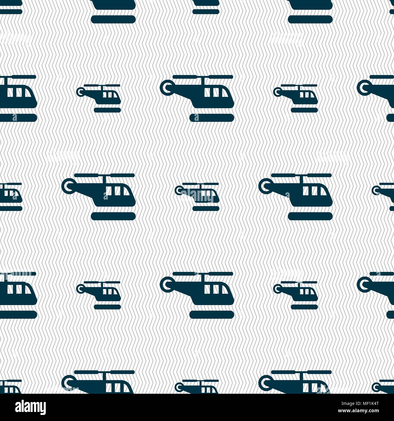 helicopter icon sign. Seamless pattern with geometric texture. Vector ...