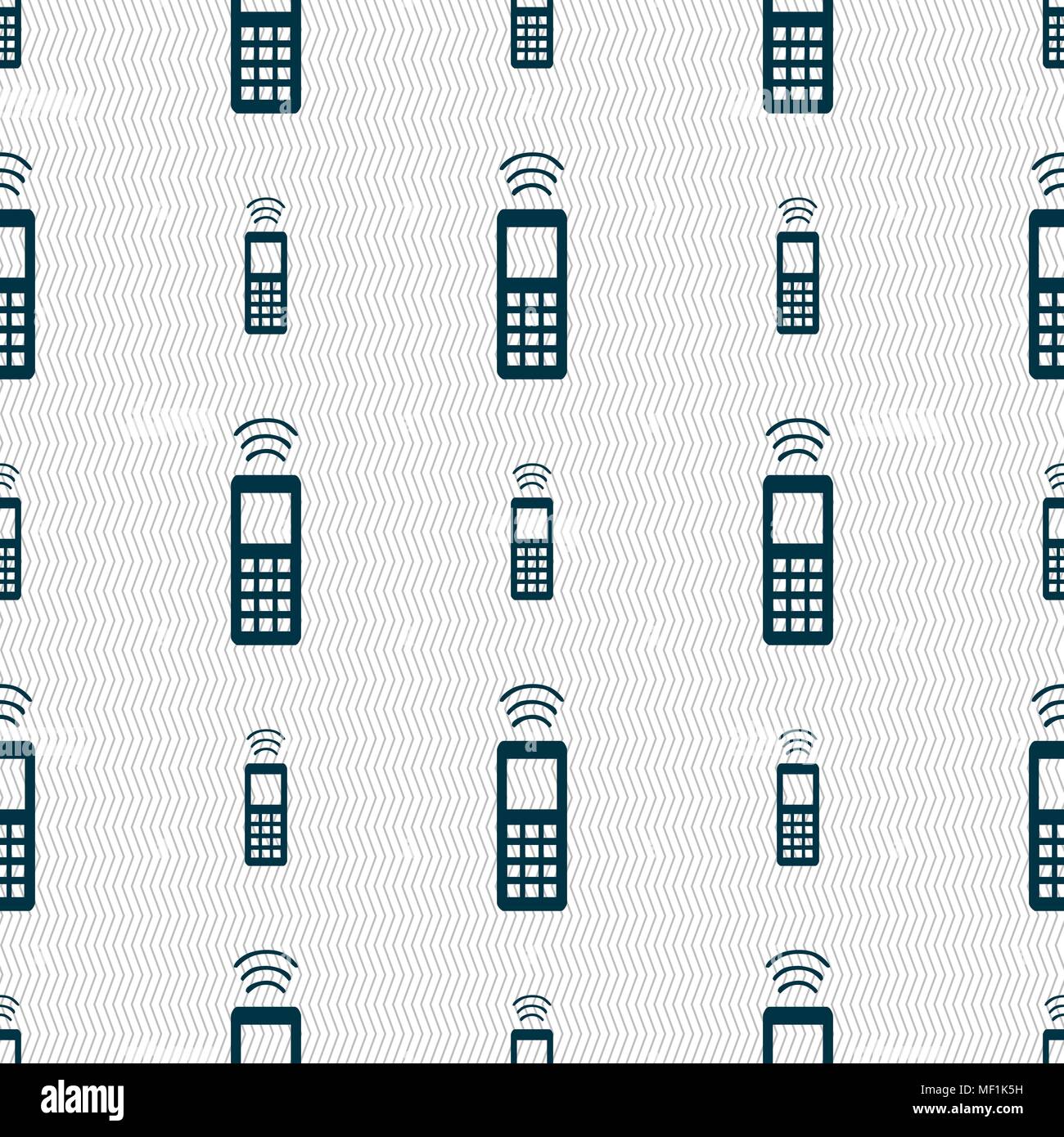the remote control icon sign. Seamless pattern with geometric texture ...