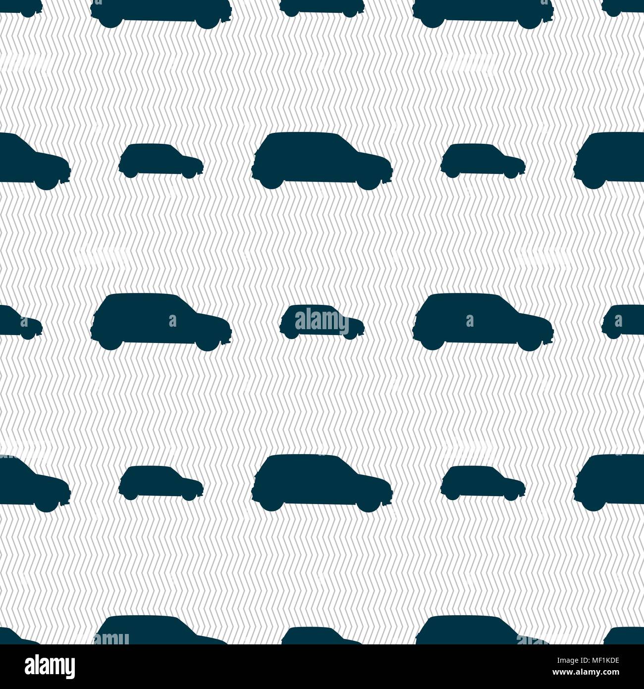 Jeep icon sign. Seamless pattern with geometric texture. Vector ...