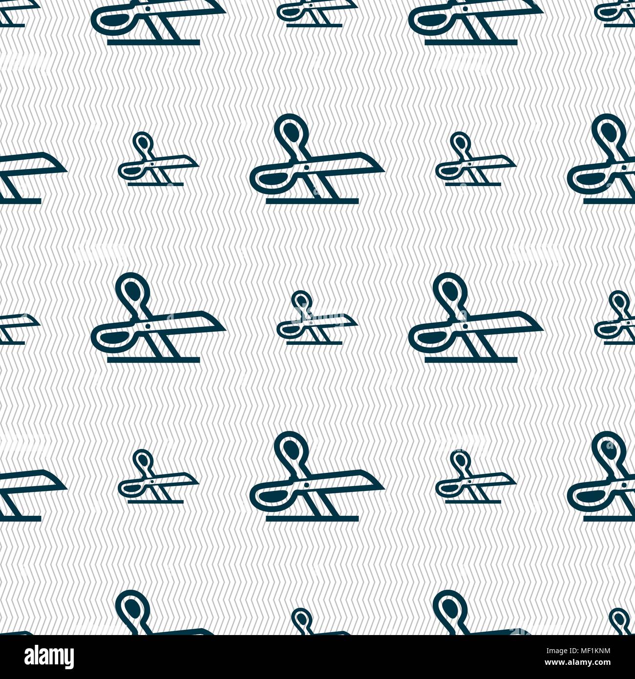 scissors icon sign. Seamless pattern with geometric texture. Vector ...