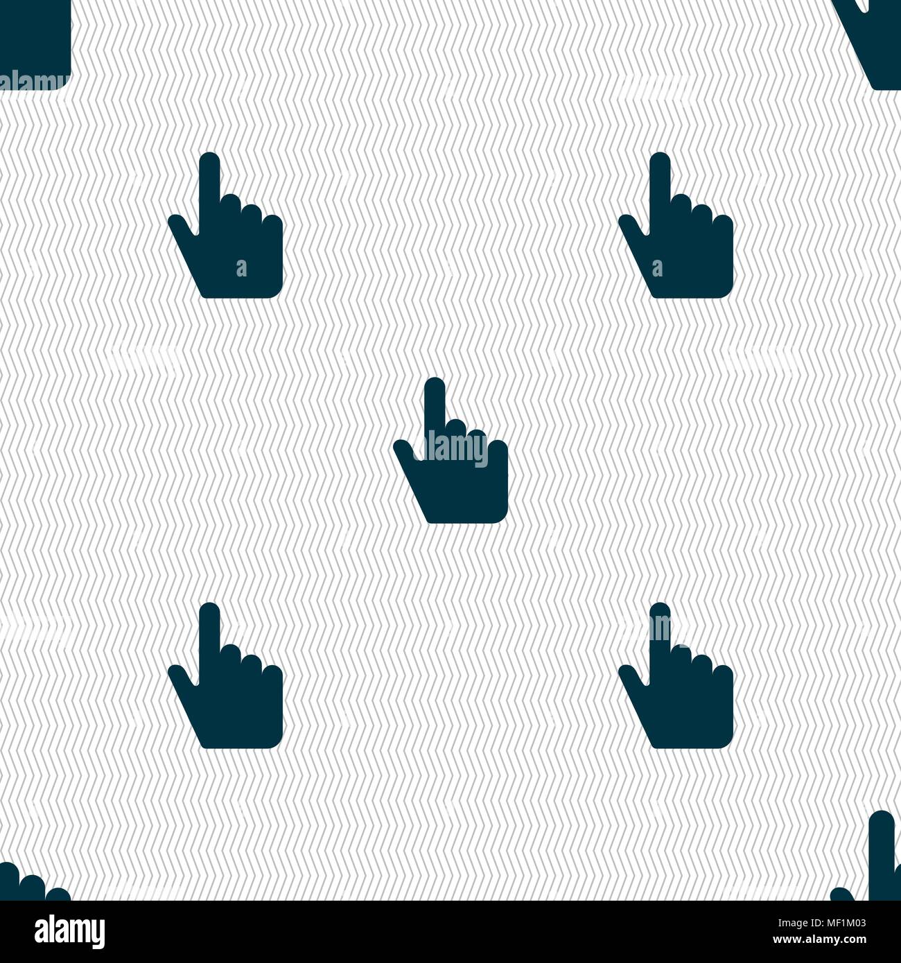 cursor icon sign. Seamless pattern with geometric texture. Vector ...