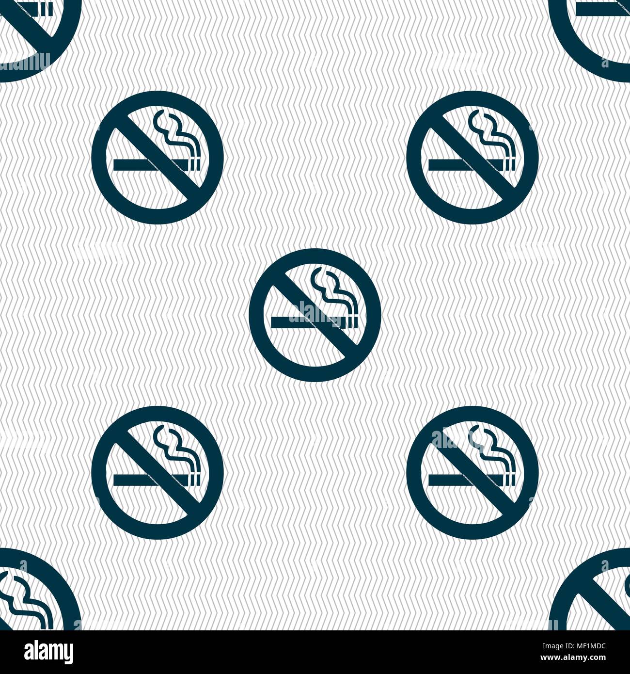 no smoking icon sign. Seamless pattern with geometric texture. Vector ...