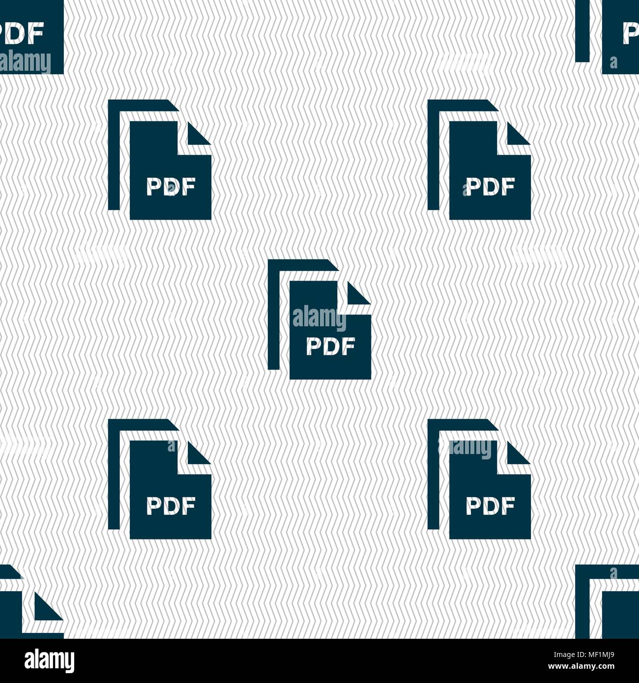 file PDF icon sign. Seamless pattern with geometric texture. Vector ...