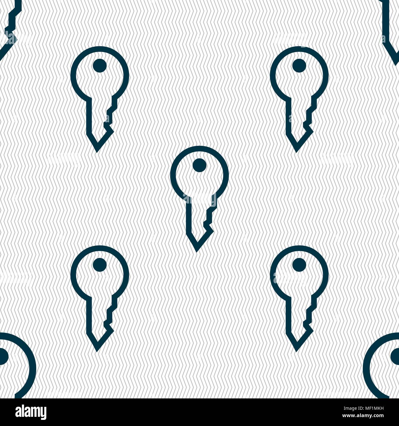 Key icon sign. Seamless pattern with geometric texture. Vector ...