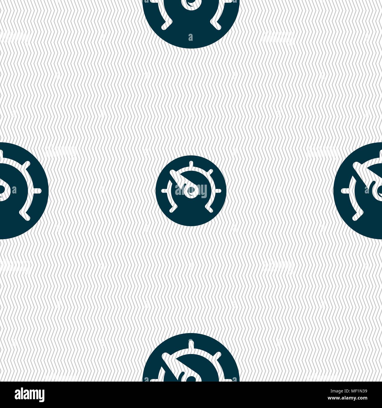 speed, speedometer icon sign. Seamless pattern with geometric texture. Vector illustration Stock ...