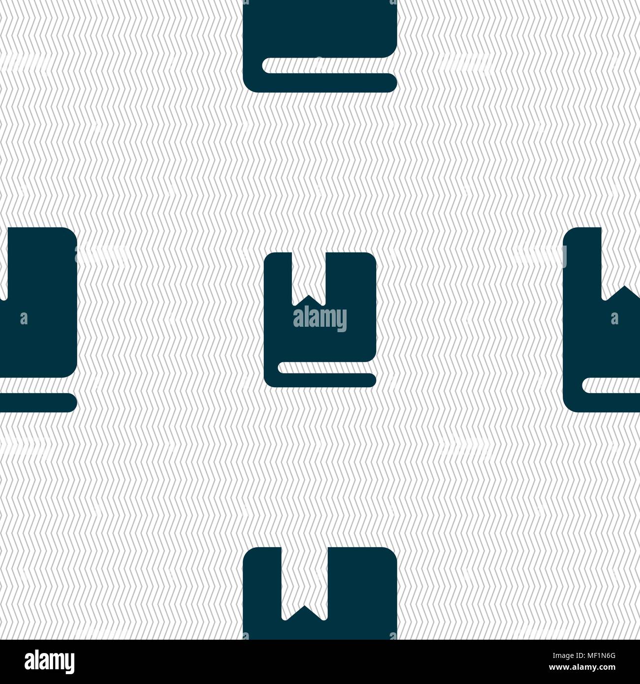 bookmark icon sign. Seamless pattern with geometric texture. Vector ...